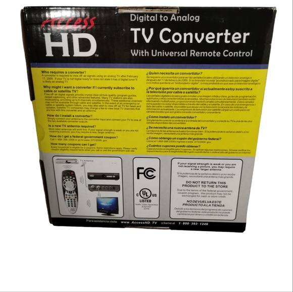 access hd | Other | Access Hd Digital To Analog Tv Converter Dta 80u ...